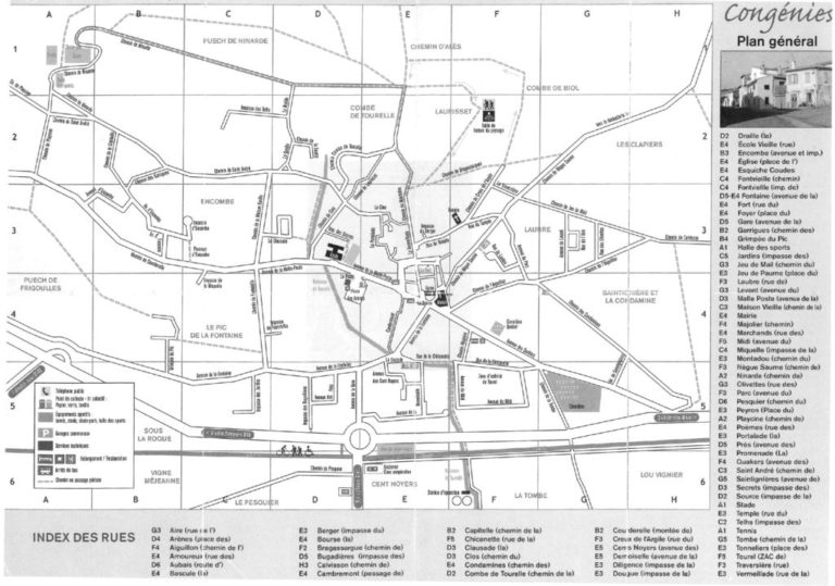Plan de la commune | Mairie de Congénies